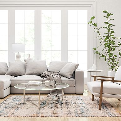 Merrick Lane 5' x 7' Distressed Old English Style Artisan Traditional ...