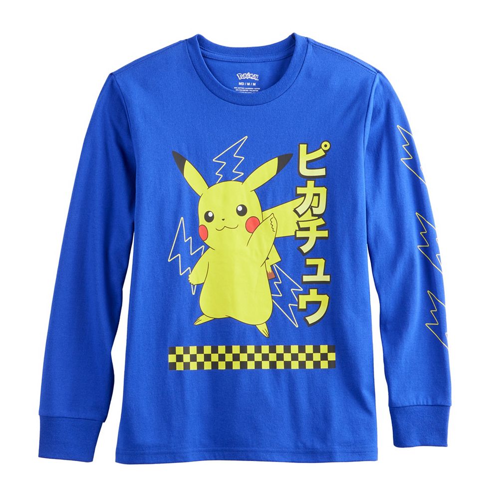 Boys 8-20 Pokemon Pikachu Long Sleeve Tee