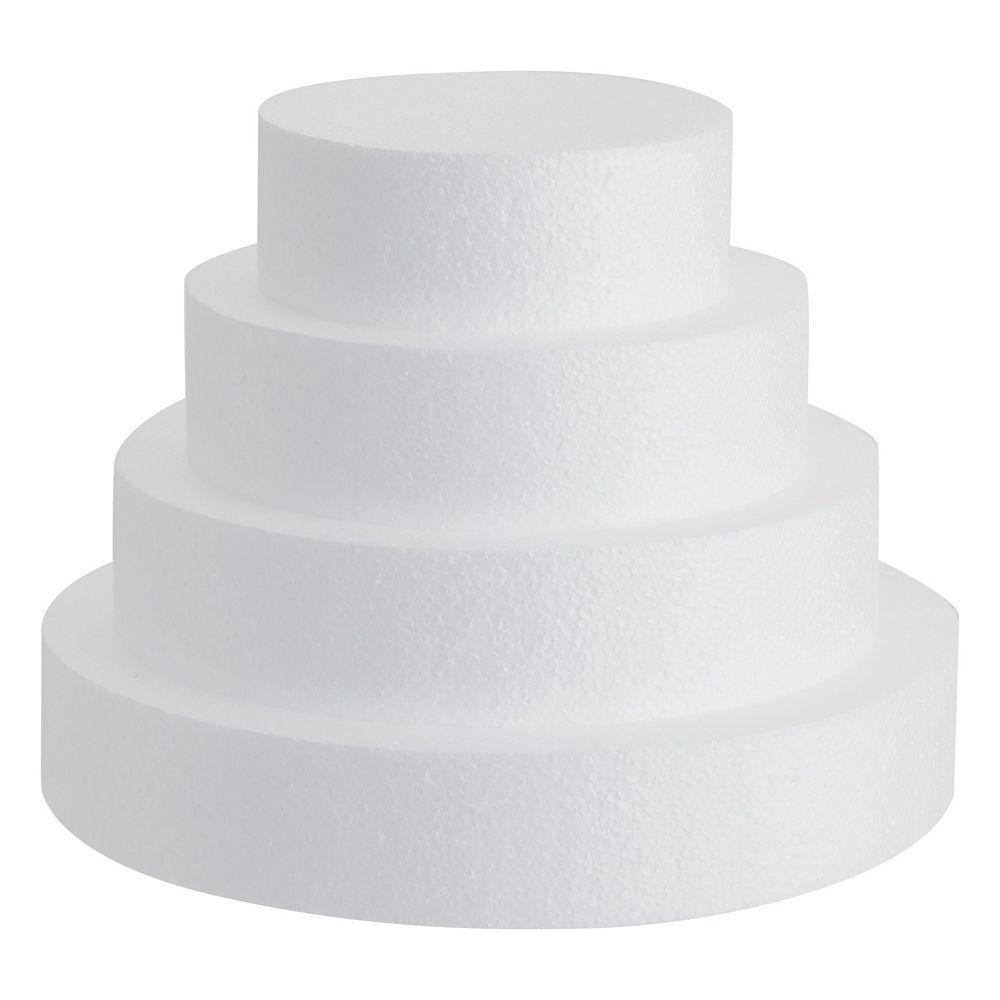 4-pcs Round Foam Cake Dummies - 10" Tall Fake Wedding Cake Dummy For ...