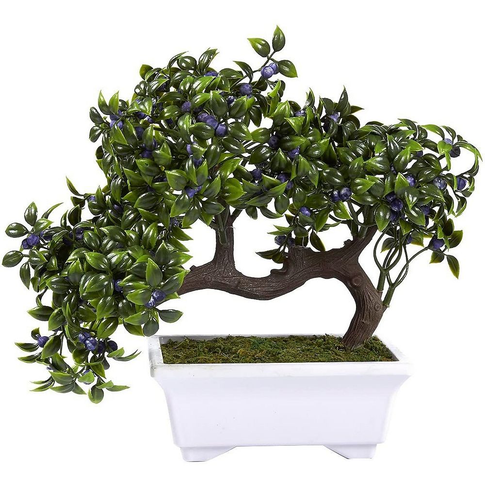 Fake Artificial Green Plant Bonsai Potted Simulation Pine Tree Desk ...