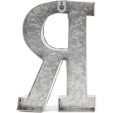 Bright Creations Rustic Letter Wall Decor - Galvanized Metal 3D Letter ...
