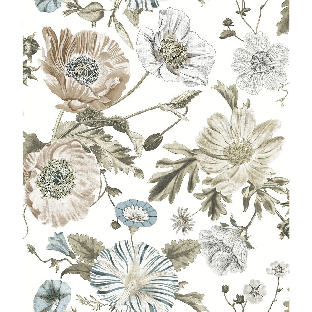 RoomMates Vintage Inspired Poppy Peel & Stick Wallpaper
