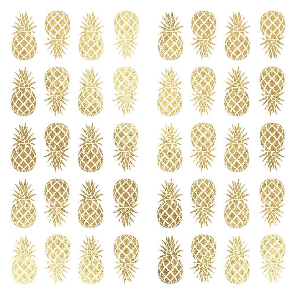 RoomMates Gold Finish Pineapple Wall Decals 20-piece Set