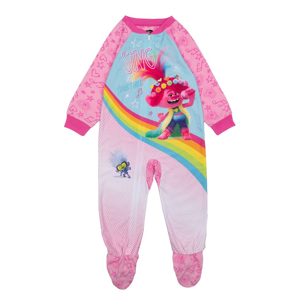 Toddler Girl DreamWorks Trolls "Sing Together" Microfleece Footed Pajamas