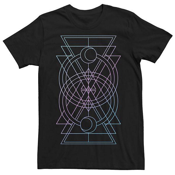 Men's Geometric Shapes Gradient Tee