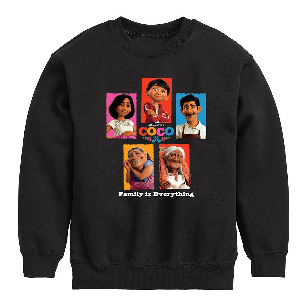 Disney / Pixar's Coco Boys 8-20 Family Is Everything Crew Fleece Sweatshirt