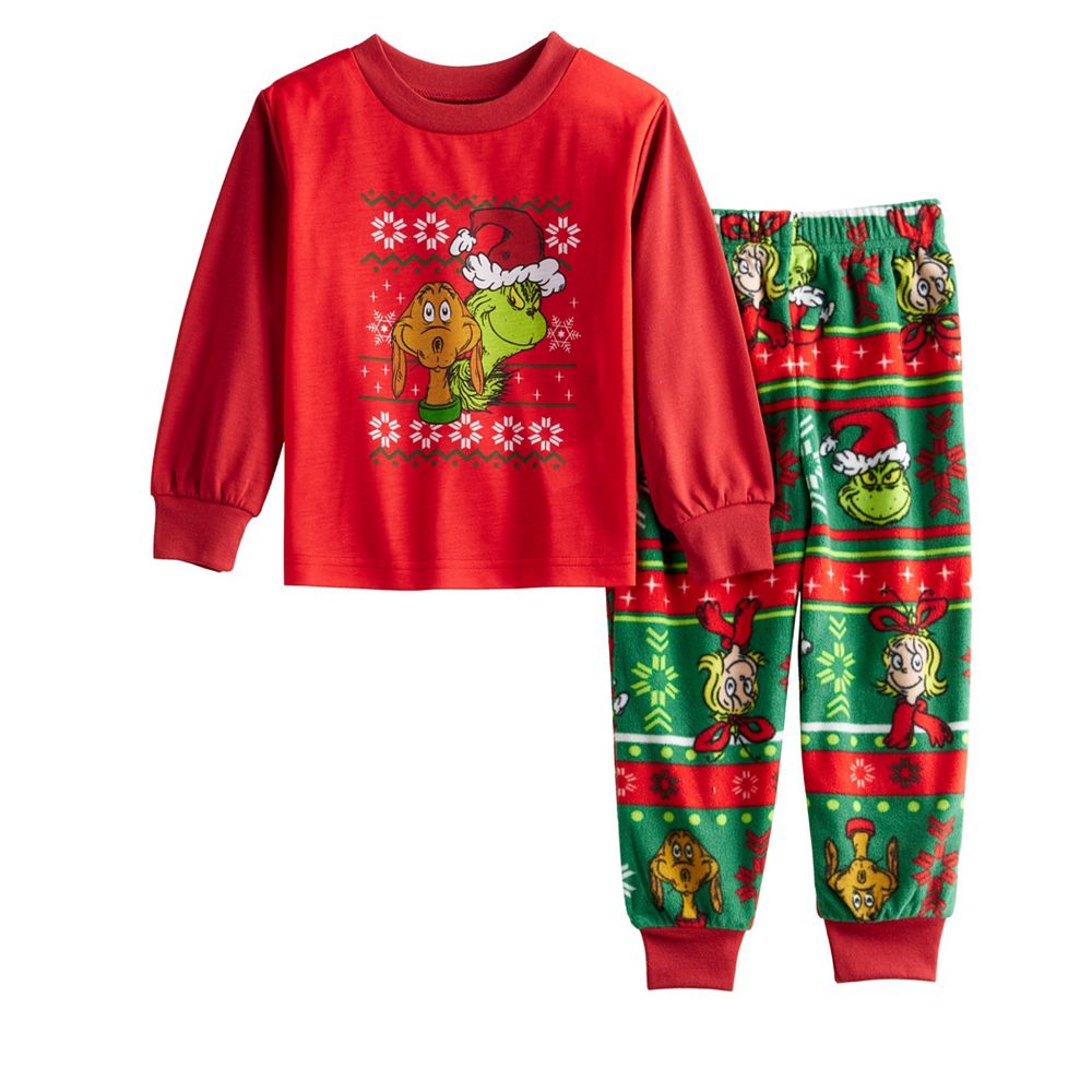 Toddler Jammies For Your Families® Dr. Seuss' The Grinch Who Stole Christmas Top & Bottoms ...