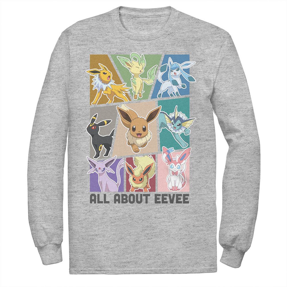 Big & Tall Pokémon All About Eevee Evolutions Long Sleeve Tee