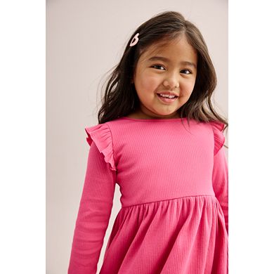Girls 4-12 Jumping Beans® Ribbed Ruffle Dress