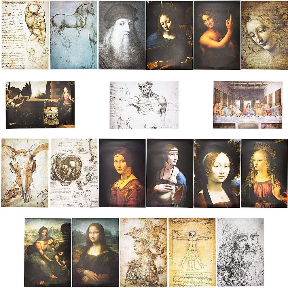 20x Leonardo da Vinci Posters Wall Art Print Poster for Home Office 13 ...