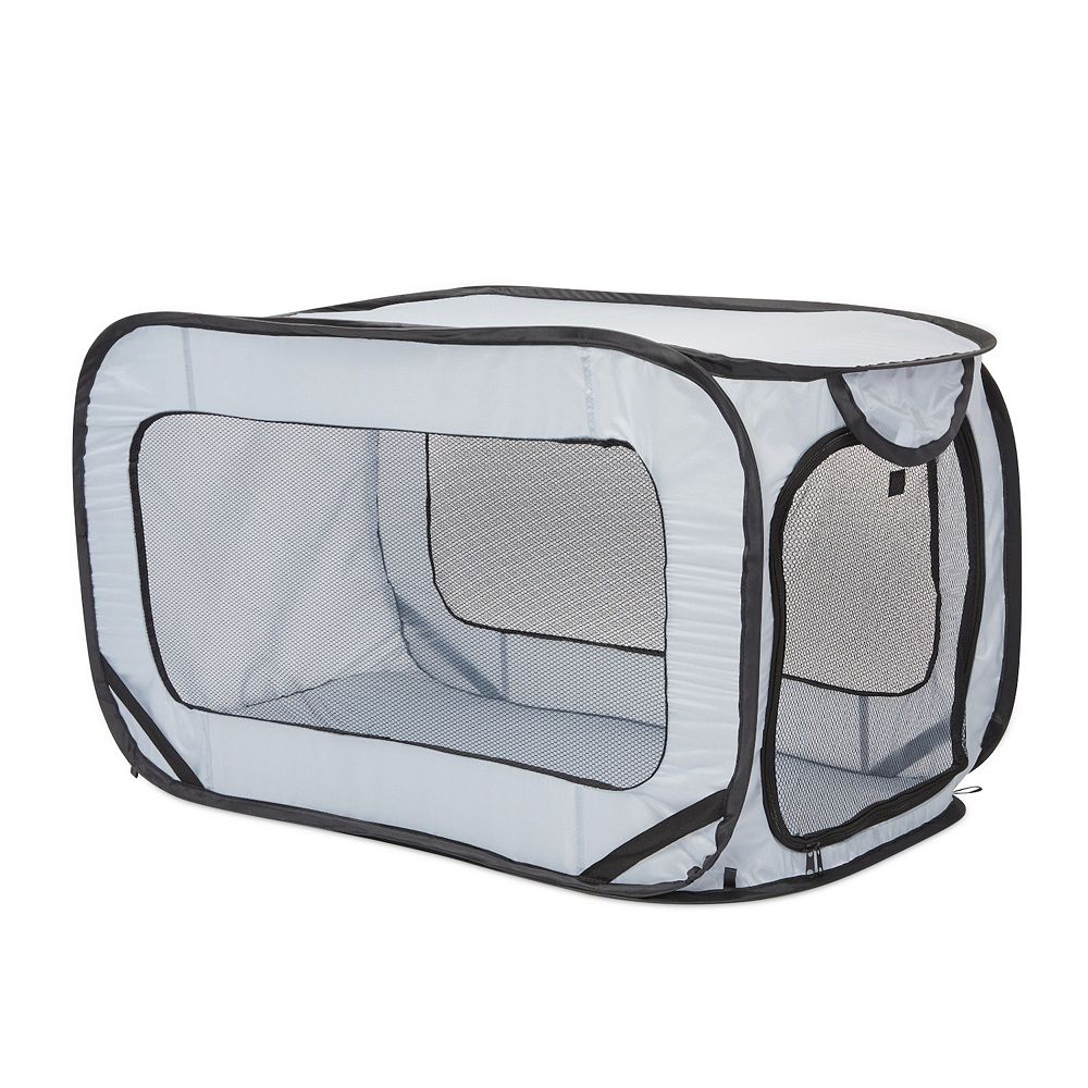 Collapsible Dog Kennel Crate, Pop-Up Travel Crate for (37 x 20.5 x 21.5 In)