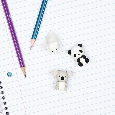 Yoobi Eraser 3-Piece 3D Zoo