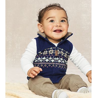 Baby Boy Carter's 3-Piece Fair Isle Little Vest, Bodysuit, and Pant Set