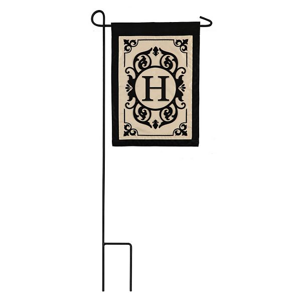 Evergreen Enterprises Cambridge Monogram Letter H Applique Garden Flag