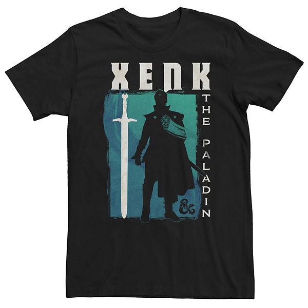 Big & Tall Dungeons & Dragons Xenk The Paladin Silhouette Tee