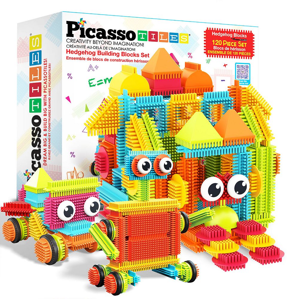 PicassoTiles 120 Piece Hedgehog Building Blocks, Soft Toys for Kids Age ...