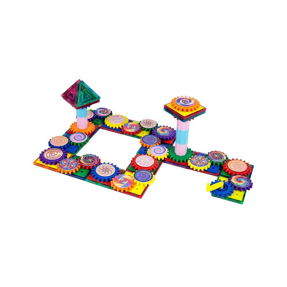 PicassoTiles 101pc Magnetic Building Blocks with Spinning Optical Pieces