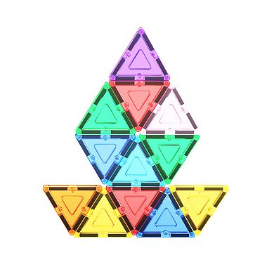 PicassoTiles 12 PC Magnetic Tiles, Magnetic Building Blocks for Kids ...