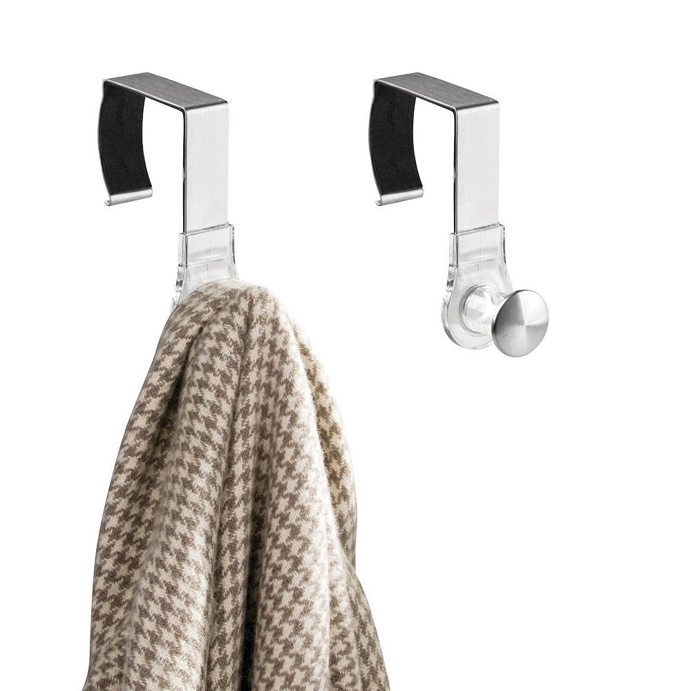 mDesign Office Over the Cubicle Storage Organizer Hooks, 2 Pack - Clear ...