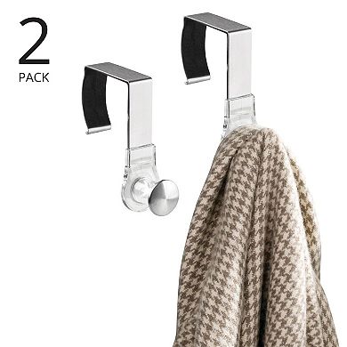 mDesign Office Over the Cubicle Storage Organizer Hooks, 2 Pack - Clear ...