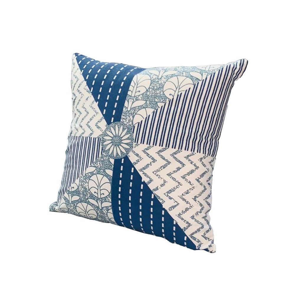 18 x 18 Square Accent Pillow, Geometric Pattern, Soft Cotton Cover ...