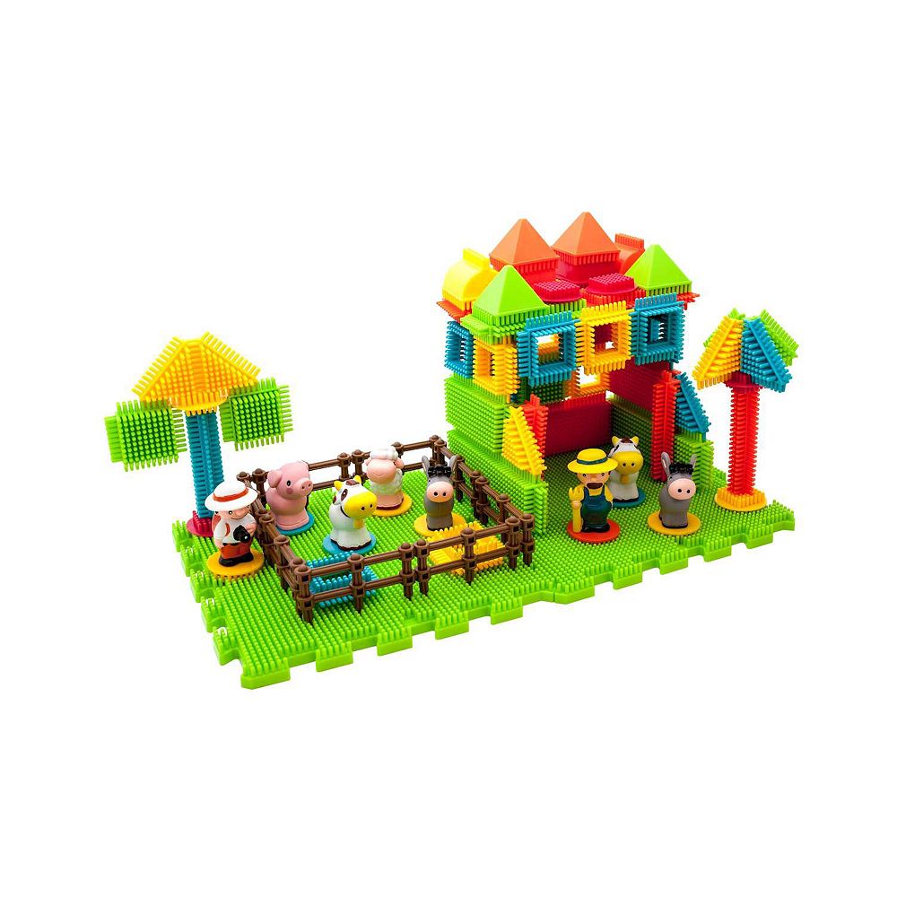 PicassoTiles 100pc Farm Animal Theme, Hedgehog Building Blocks ...