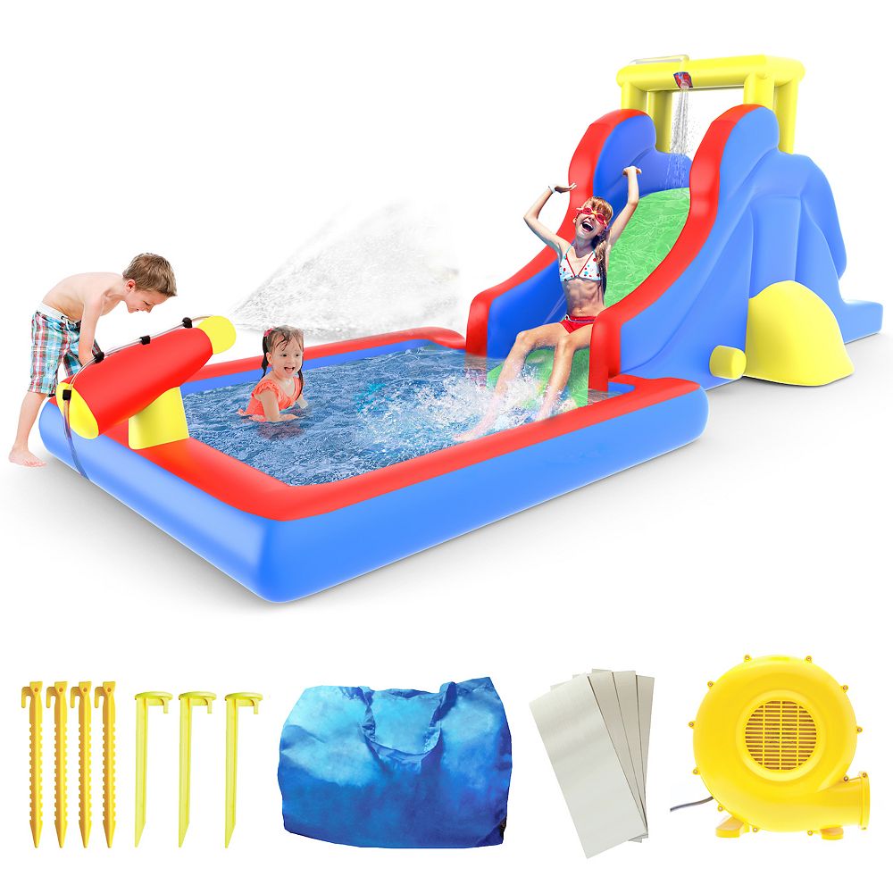 PicassoTiles Outdoor Inflatable Water Slide Castle Kids Bounce House ...