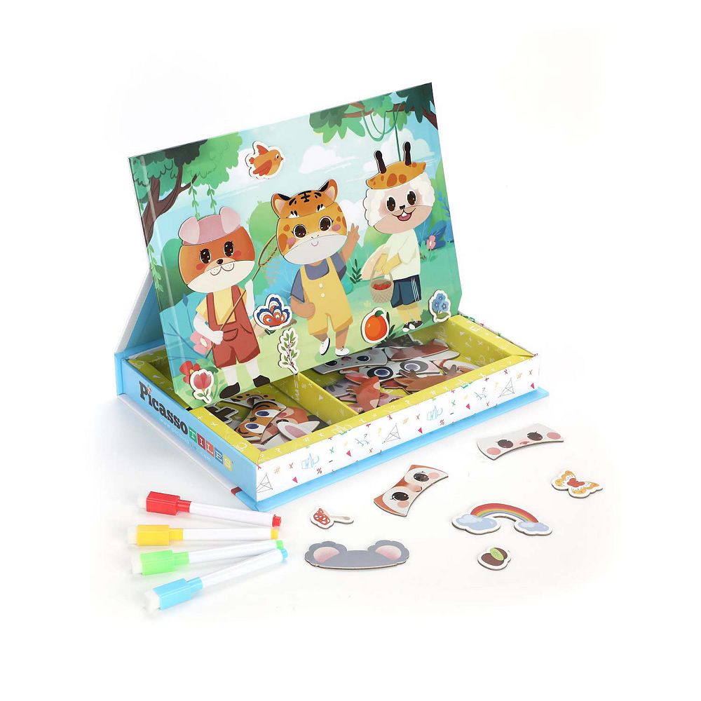 Picassotiles 120 PC, Forest Animal Theme, Magnetic Drawing Board ...