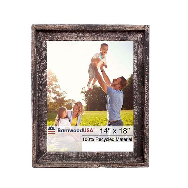 Rustic Farmhouse Signature Series 14x18 Reclaimed Wood Picture Frame