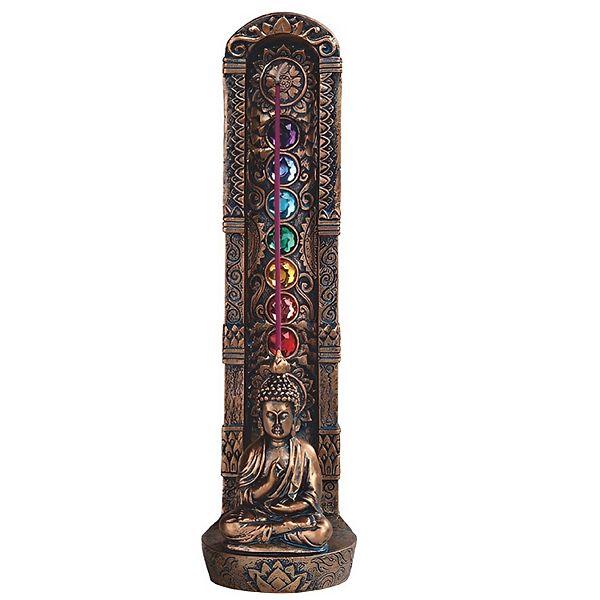 FC Design 9.25"H Standing Buddha 7 Chakra Stone Incense Burner Statue ...