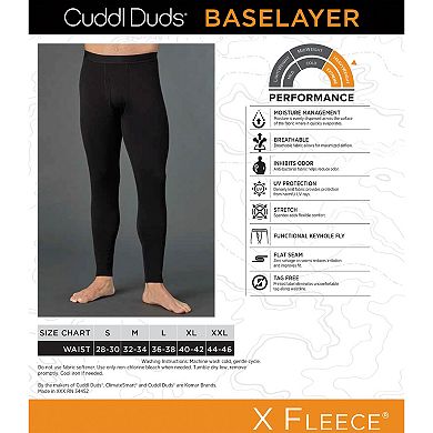 Men's Cuddl Duds® Heavyweight X Fleece Performance Base Layer Pants