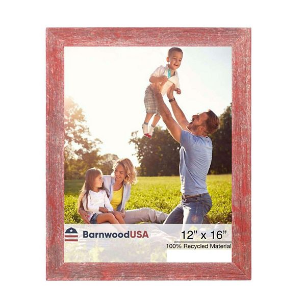 Rustic Farmhouse 12 in. x 16 in. Reclaimed Wood Picture Frame