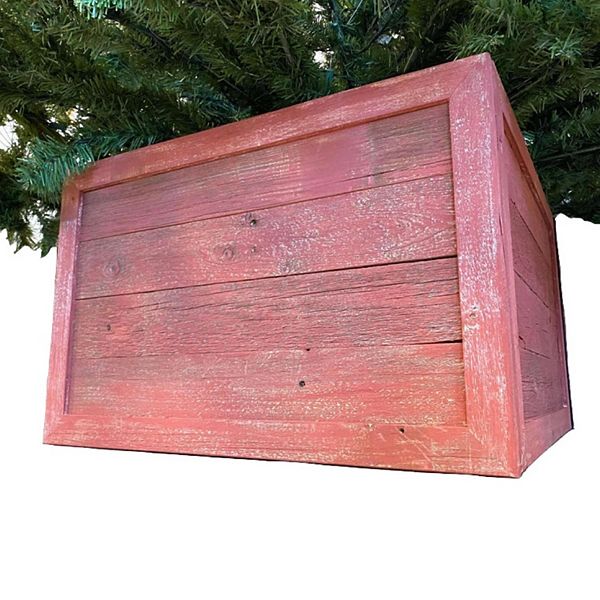 Rustic Farmhouse 27" x 14.5" Reclaimed Wooden Christmas Tree Box Collar