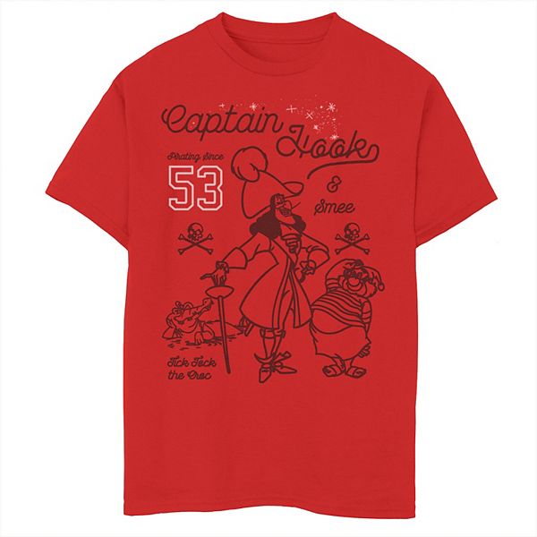 Disney's Tinker Bell Boys 6-20 Classic Captain Hook Line Graphic Tee