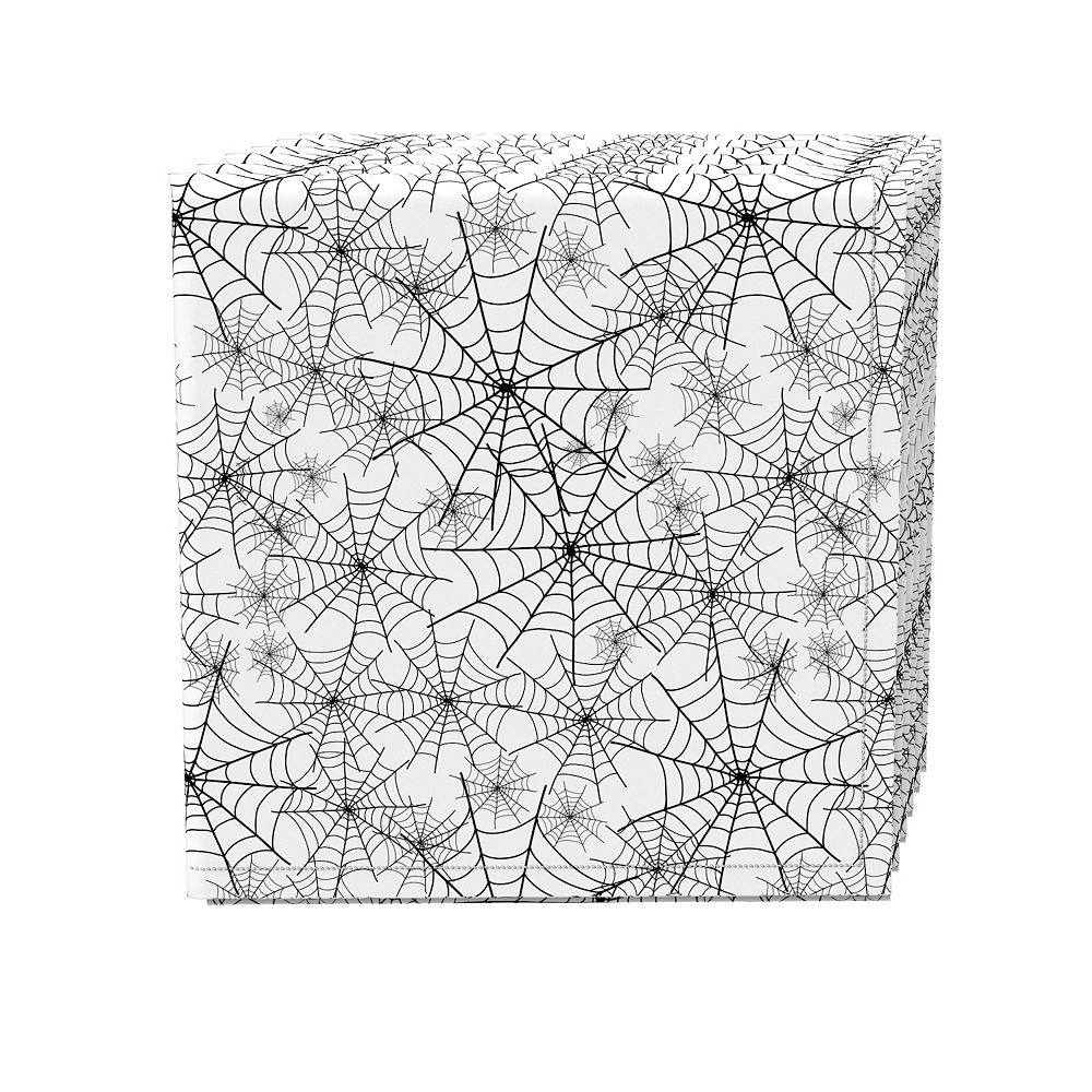 Napkin Set, 100% Polyester, Set of 4, 18x18", Spooky Spider Webs