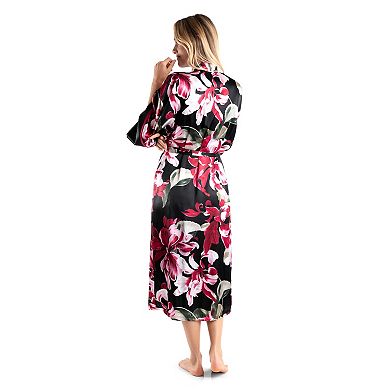 Women's Lilac+London Satin Wrap Robe