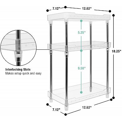 Sorbus 3-Tier Organizer Shelf Stand