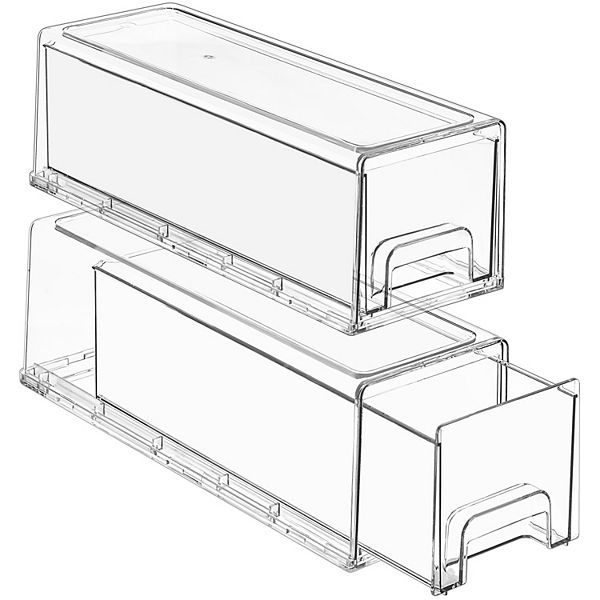 Sorbus Small Clear Stackable Pull Out Drawers