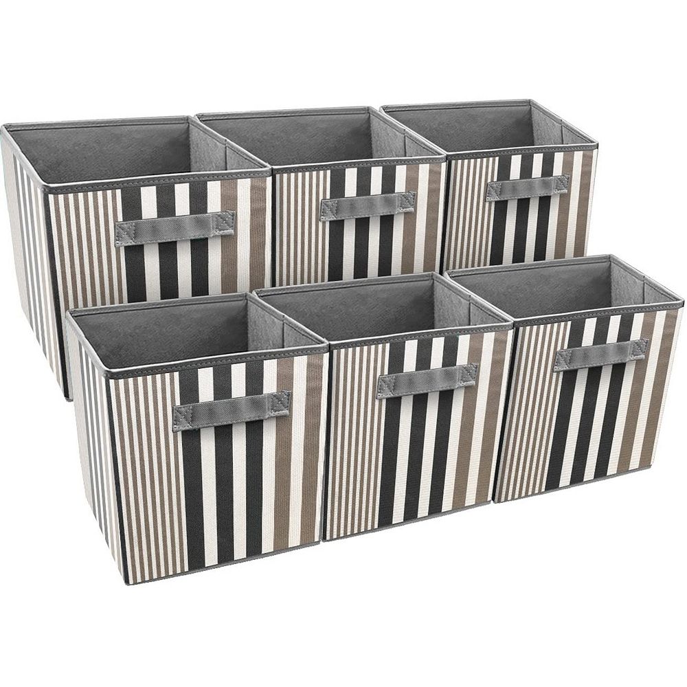 Sorbus Set of 6 Foldable Storage Cube Basket Bins