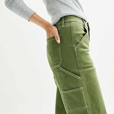 Juniors' SO® High-Waisted Utility Dad Pants