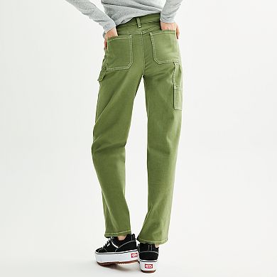 Juniors' SO® High-Waisted Utility Dad Pants