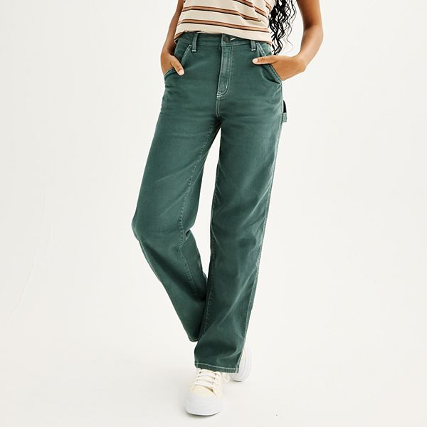 Juniors' SO® High-Waisted Utility Dad Pants