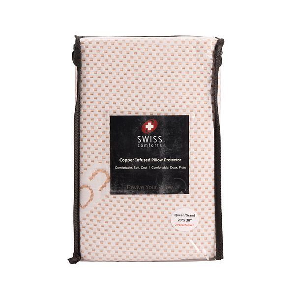 Swiss Comforts Copper 2-pack Pillow Protector Set