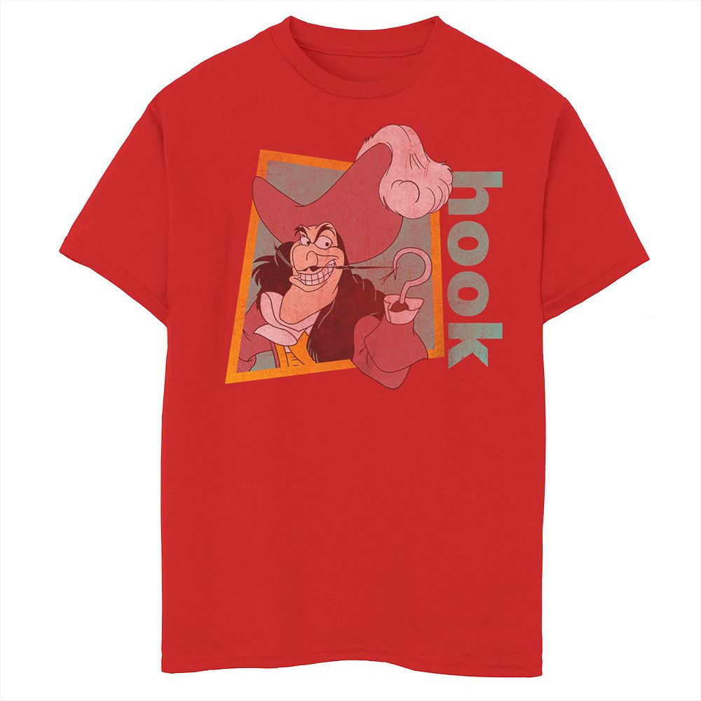 Disney's Peter Pan Boys 8-20 Retro Captain Hook Smirking Graphic Tee