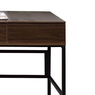 Writing Desk with Lift Top Storage and USB Plugin Brown