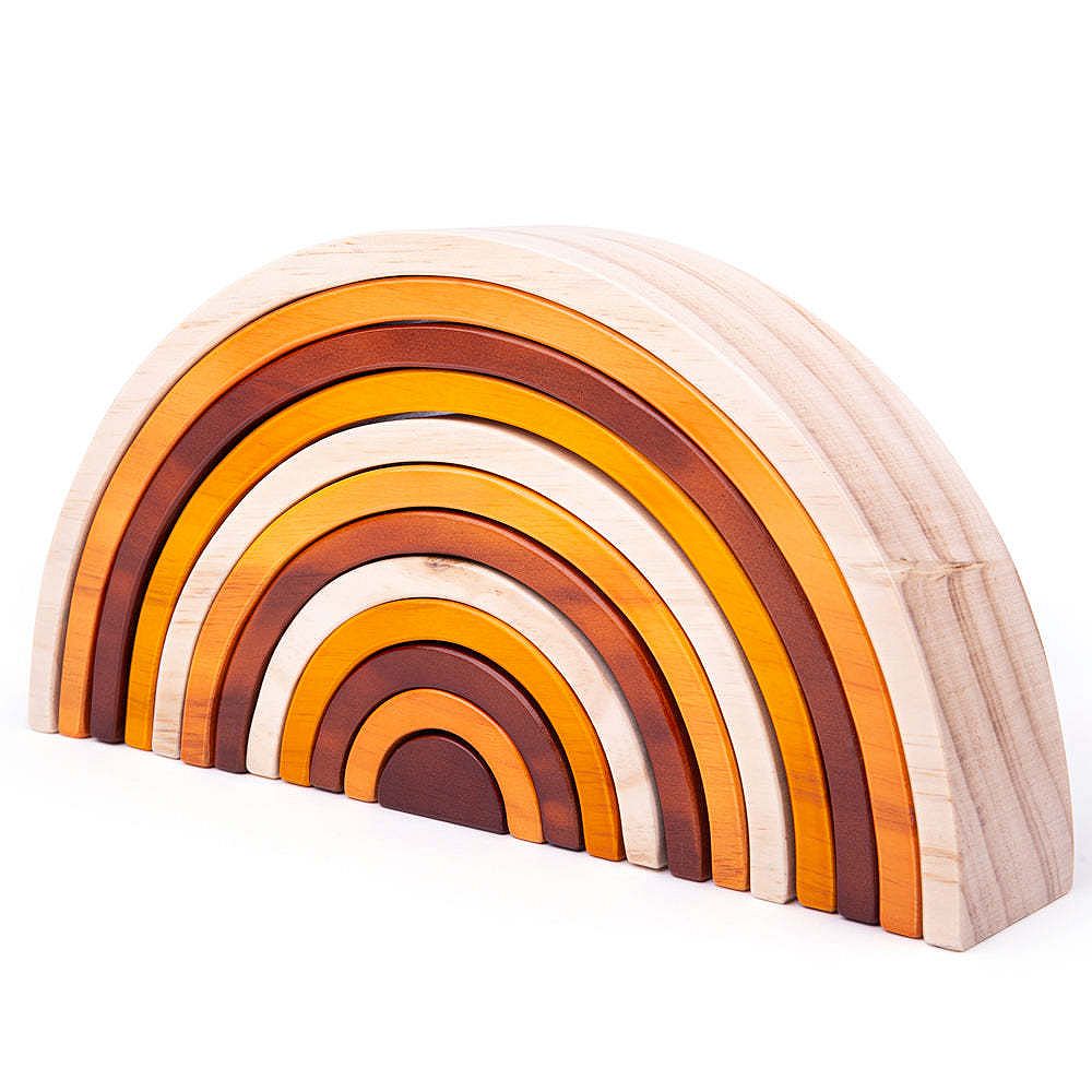 Bigjigs Toys, Natural Stacking Rainbow