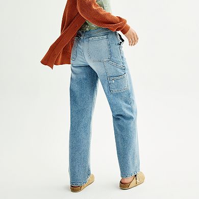 Juniors' SO® High-Waisted Utility Dad Jeans