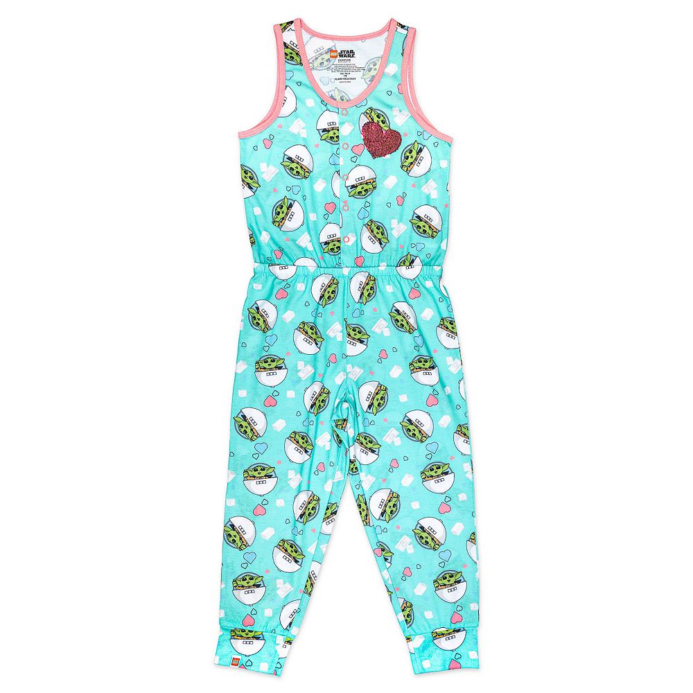 Girls 4-12 LEGO Star Wars Grogu aka Baby Yoda Romper One-Piece Pajamas