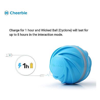 Cheerble Wicked Cyclone Indoor Outdoor Automatic Interactive Dog Toy ...