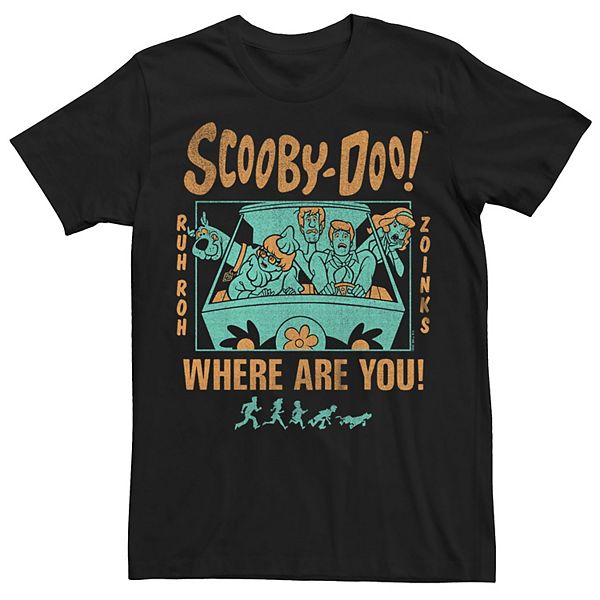 Men's Scooby Doo Where Are You Scared Gang Tee